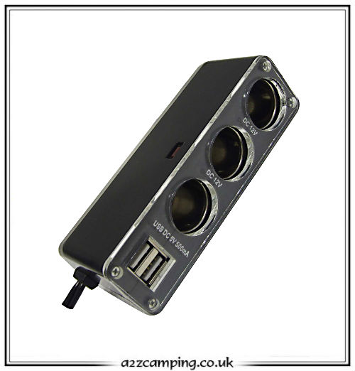 3 in 1 12 volt Power Socket with USB Adaptors