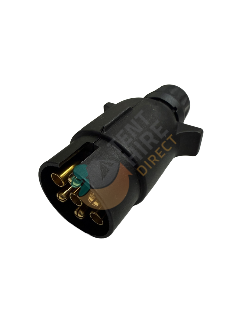 7 Pin Black Plastic Trailer Plug - N-type (fits Black Socket) - Tent ...
