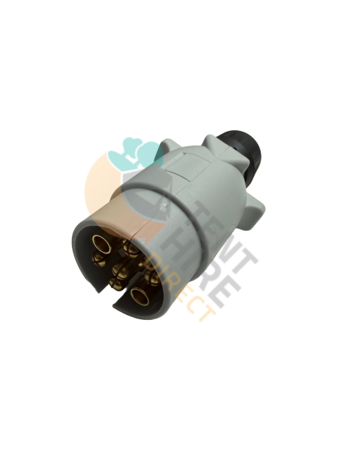 7 Pin Grey Plastic Trailer Plug - Supplementary S-Type - Tent Hire Direct