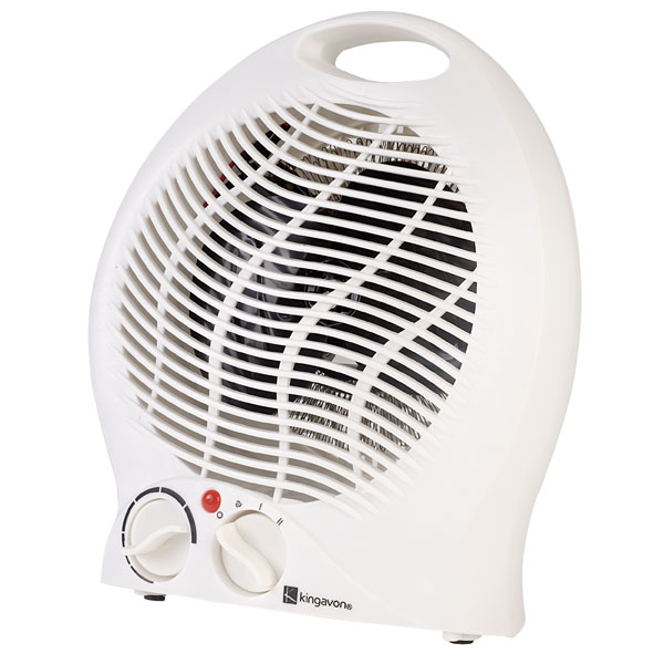 Kingavon 2kW Upright White Fan Heater - Tent Hire Direct