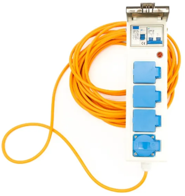 Leisurewize 5 Socket Mobile Mains Power Unit - Tent Hire Direct