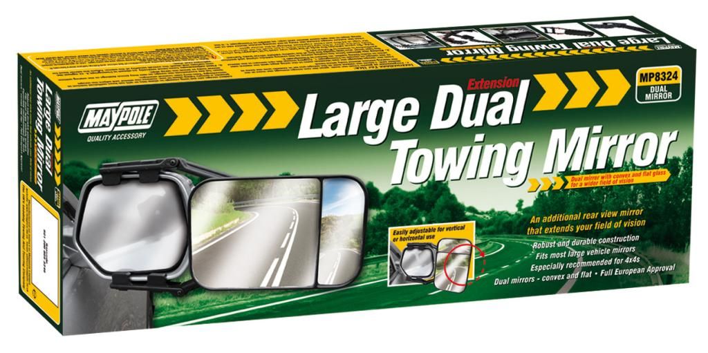 Maypole Large Dual Towing Mirror - Tent Hire Direct