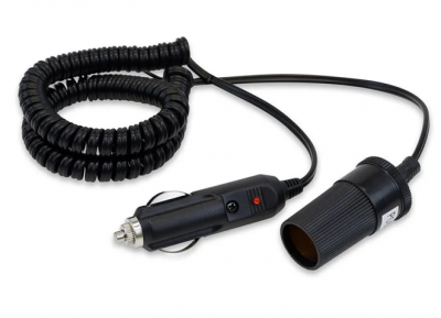 Streetwize 9ft 12V Coiled Lead Extension Socket - Tent Hire Direct