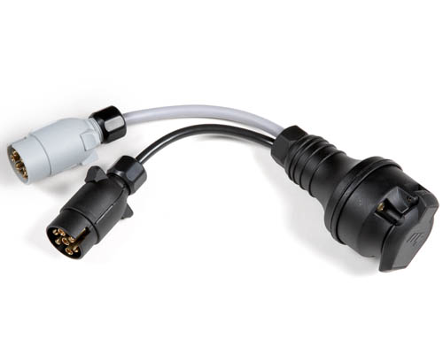 13 Pin Euro Socket Conversion Lead 2x 7 Pin - Tent Hire Direct