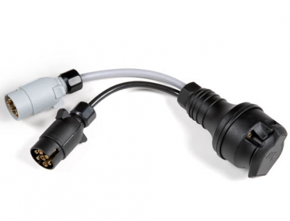 13 Pin Euro Socket Conversion Lead 2x 7 Pin - Tent Hire Direct